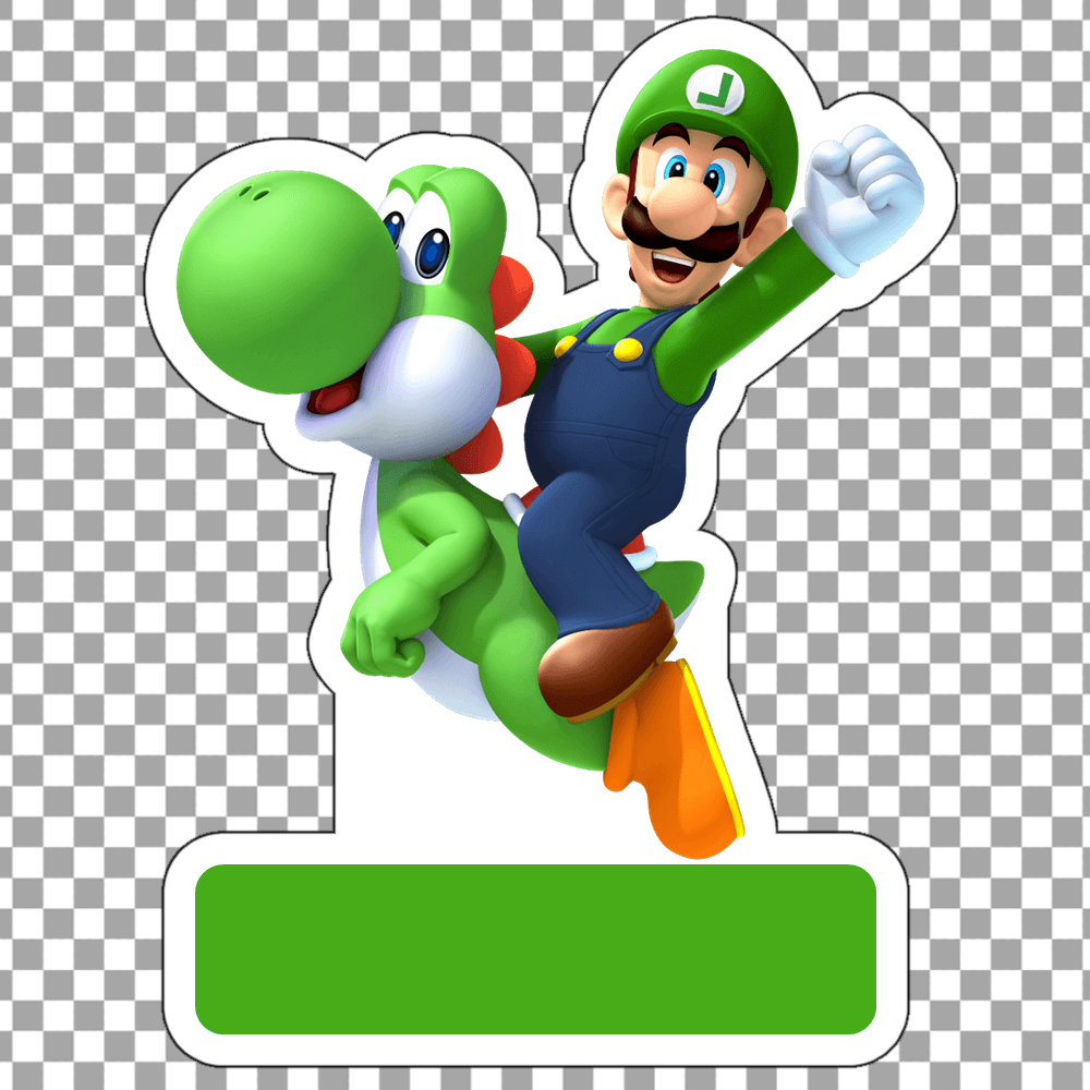 Topper Luigi Super Mario and Yoshi png - El Taller de Hector