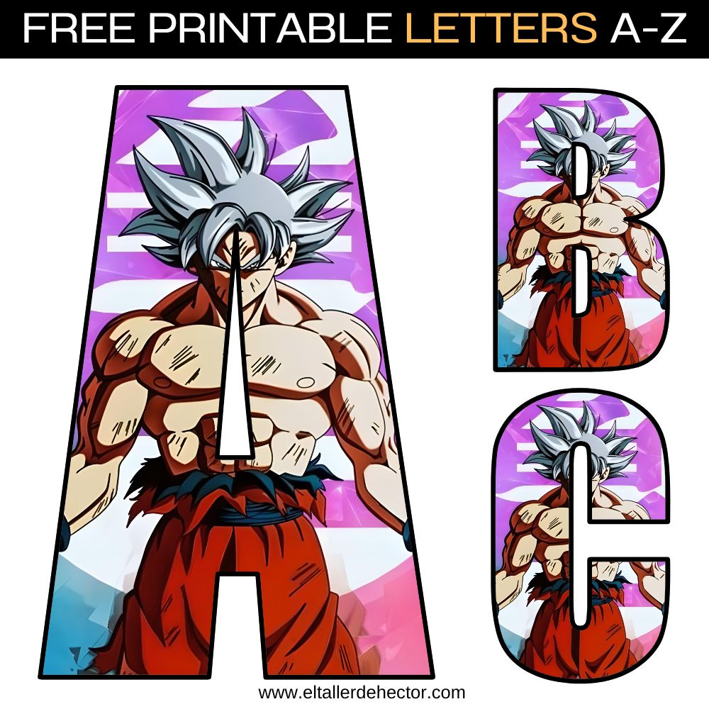 Printable Dragon Ball Alphabet - El Taller de Hector