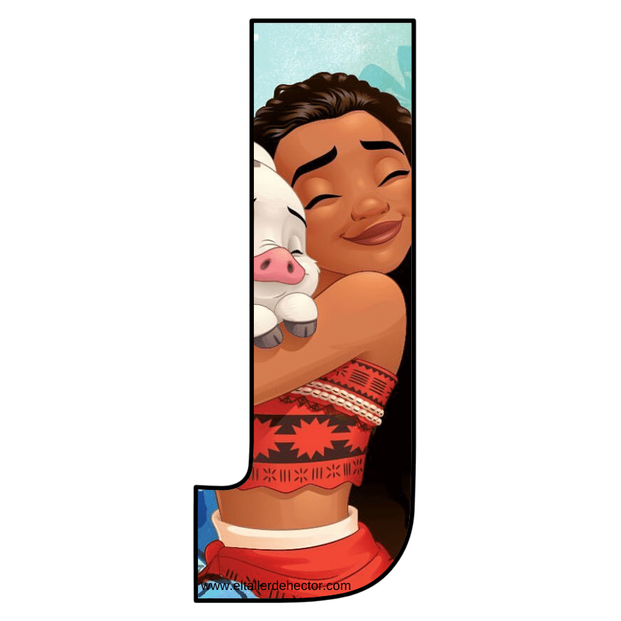 Moana Alphabet Letters png - El Taller de Hector