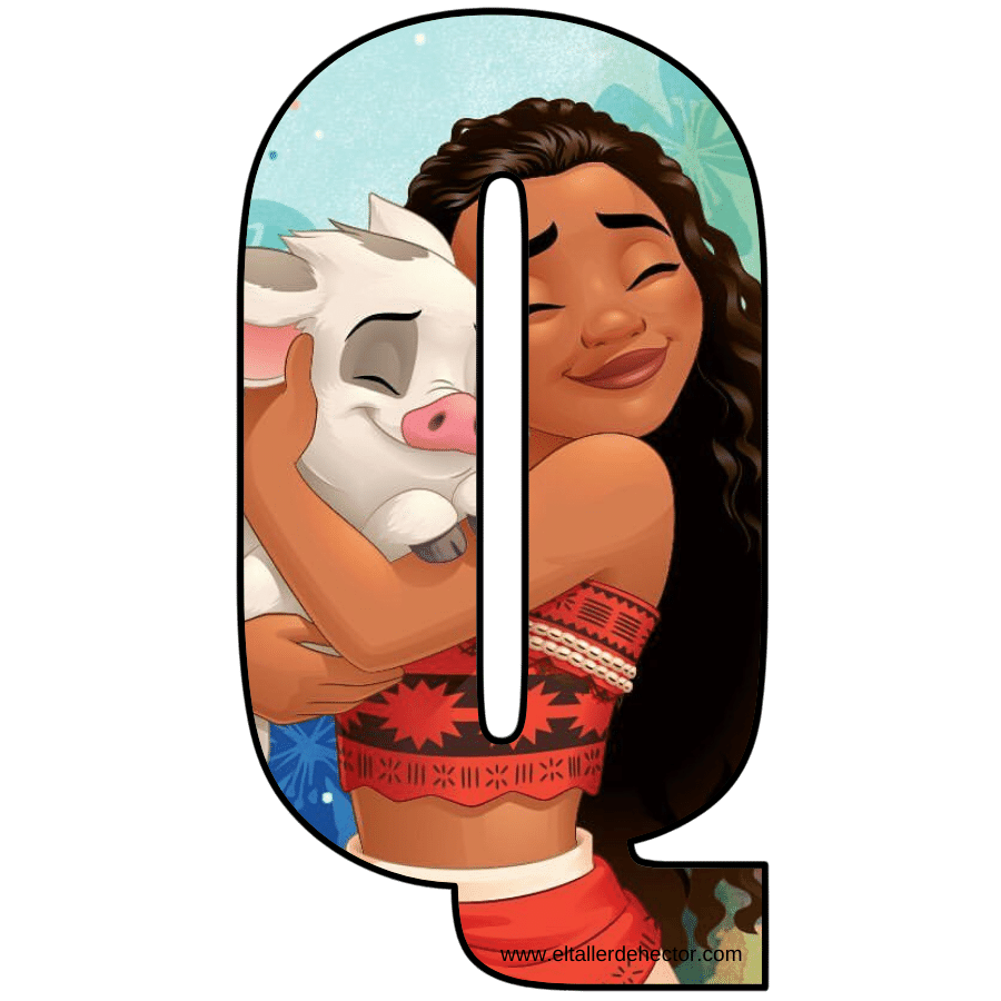 Moana Alphabet Letters png - El Taller de Hector