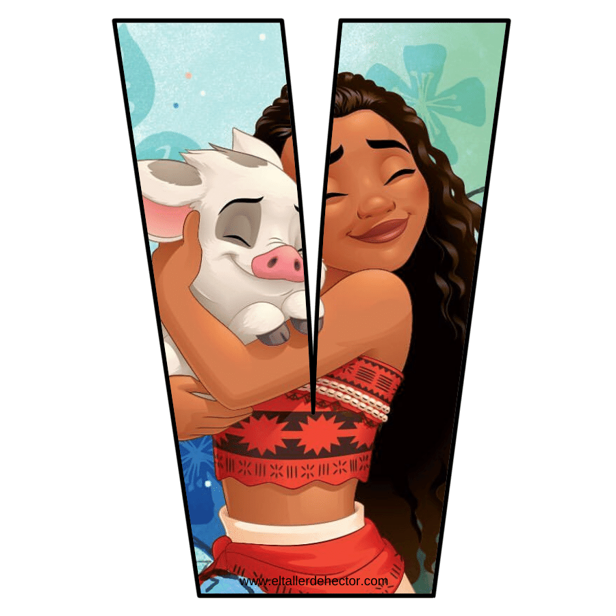 Moana Alphabet Letters png - El Taller de Hector