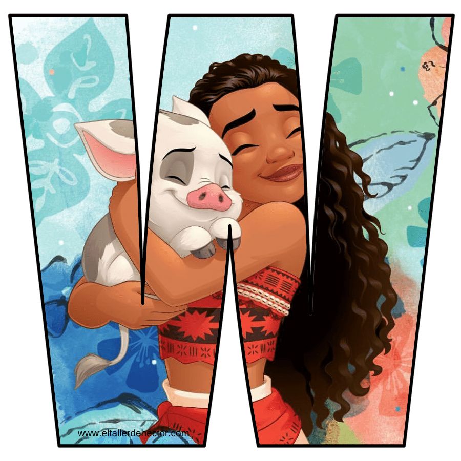 Moana Alphabet Letters png - El Taller de Hector