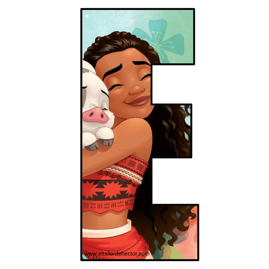 Moana Alphabet Letters png - El Taller de Hector