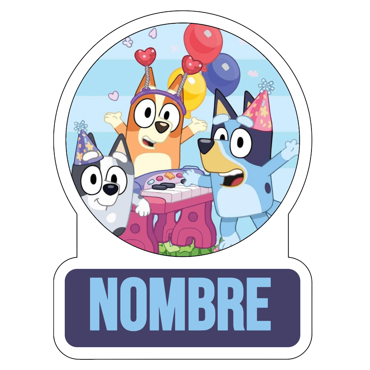 Crear Toppers Personalizados de Bluey - El Taller de Hector