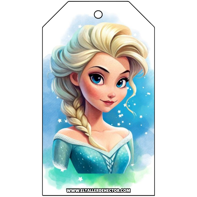 Etiquetas de Elsa Frozen - El Taller de Hector