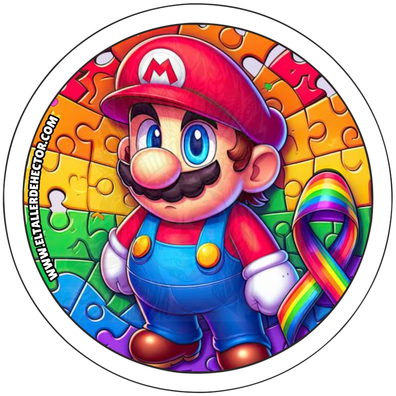 Toppers de Super Mario Autismo - El Taller de Hector
