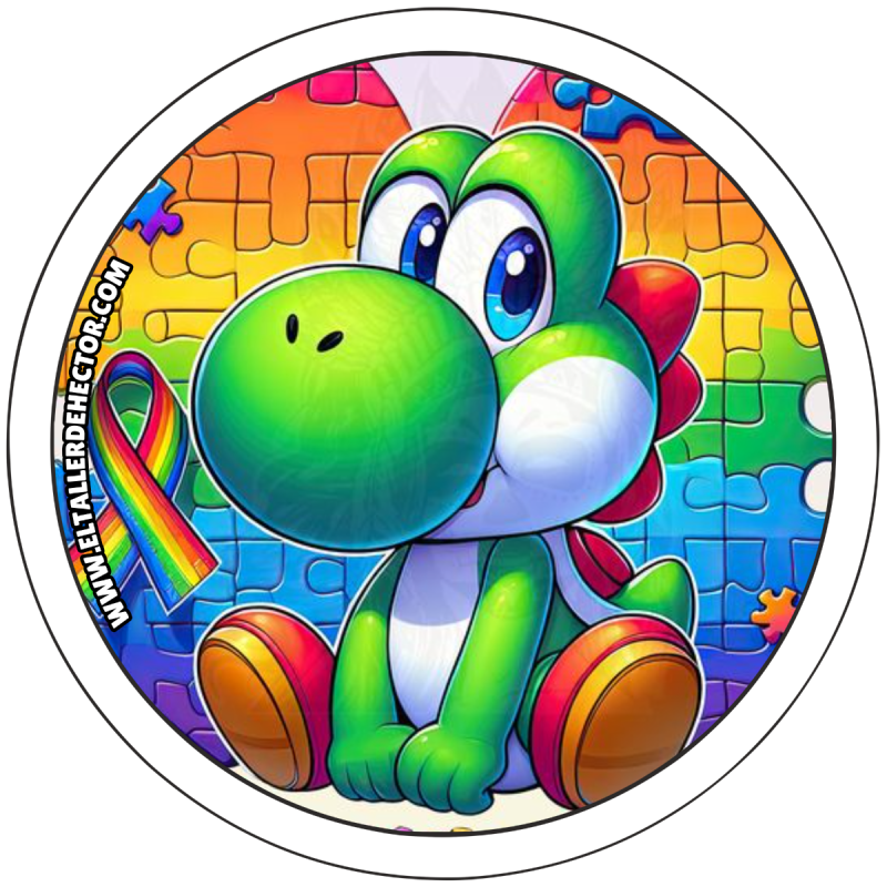 Toppers de Yoshi Super Mario Autismo - El Taller de Hector