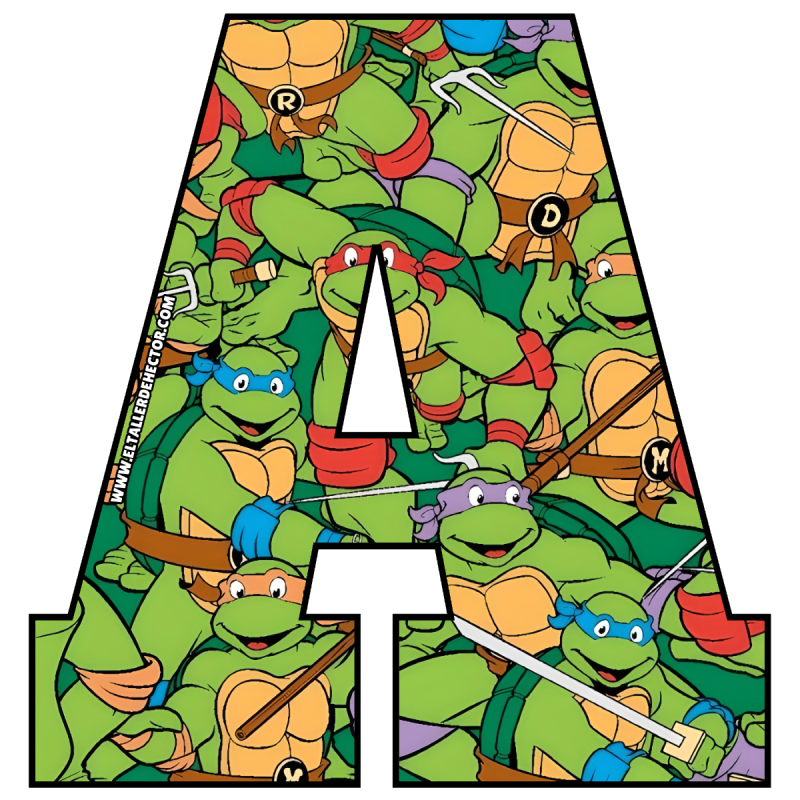 Letra A de Tortugas Ninja - El Taller de Hector