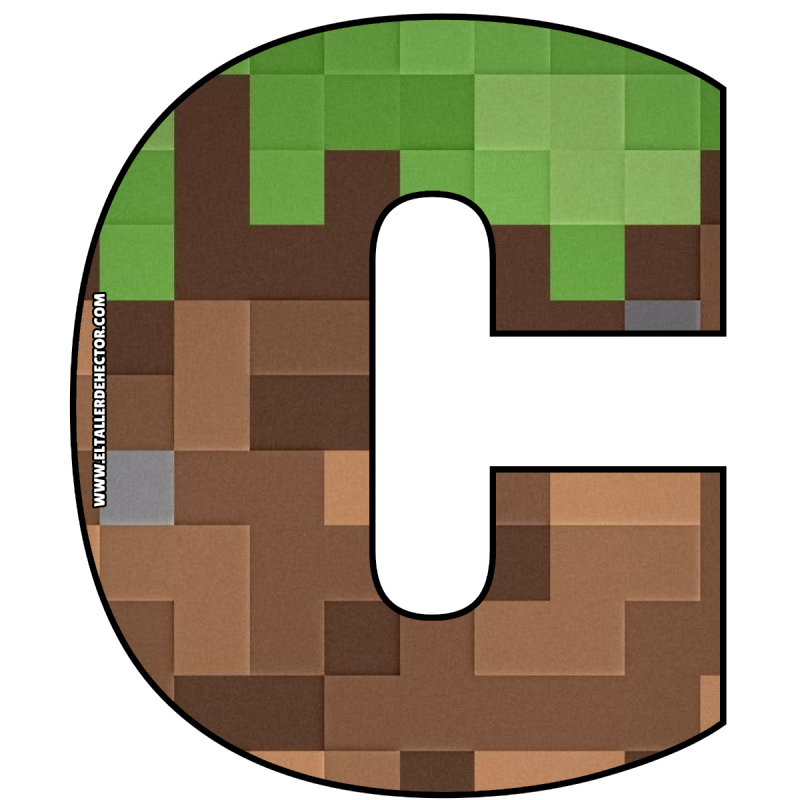 Letra C de Minecraft - El Taller de Hector