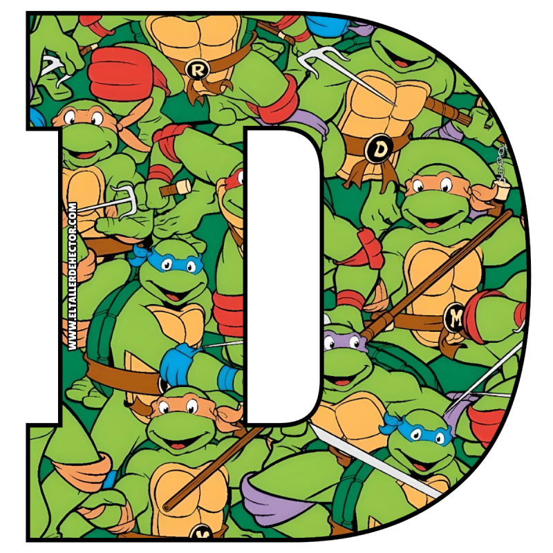 Letra D de Tortugas Ninja - El Taller de Hector