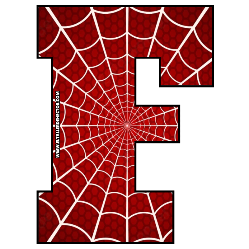 Letra F de Spiderman - El Taller de Hector