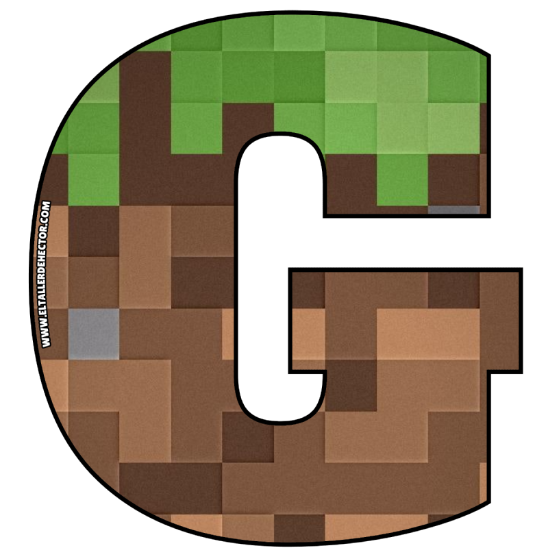 Letra G de Minecraft - El Taller de Hector