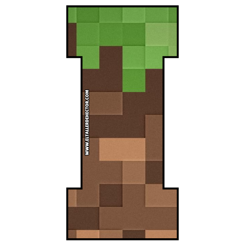 Letra I de Minecraft - El Taller de Hector