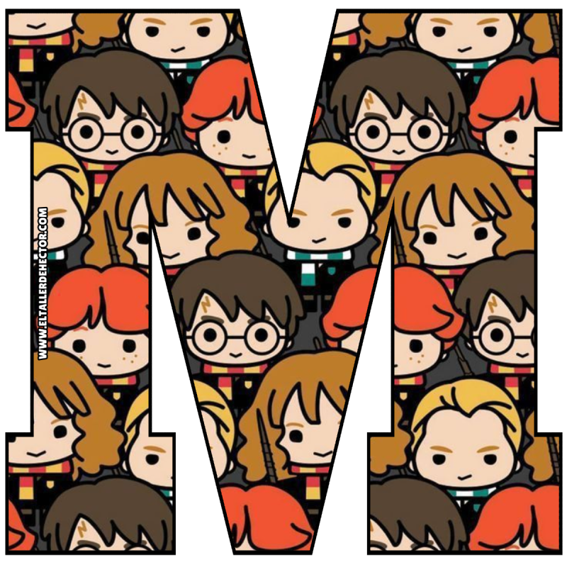 Letra M de Harry Potter - El Taller de Hector