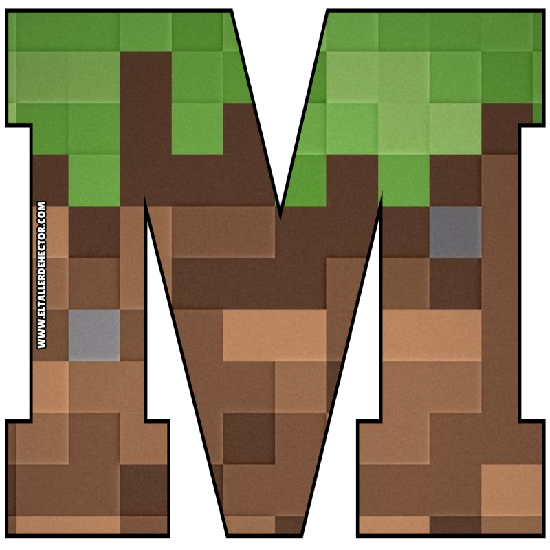 Letra M de Minecraft - El Taller de Hector