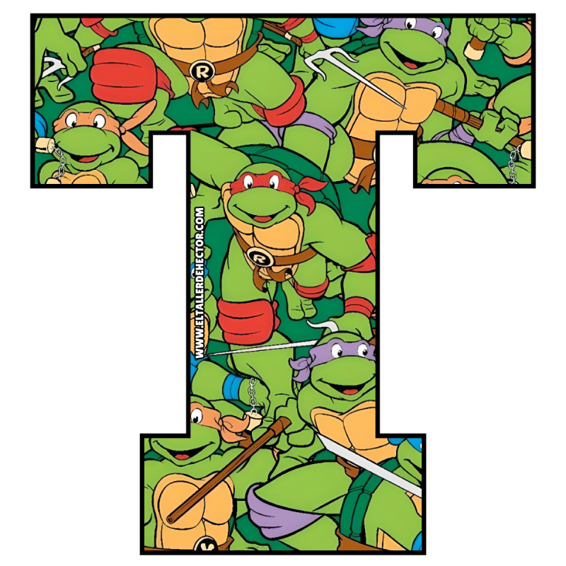 Letra T de Tortugas Ninja - El Taller de Hector