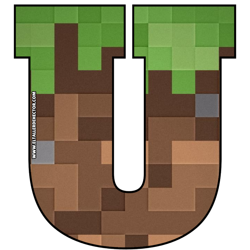 Letra U de Minecraft - El Taller de Hector
