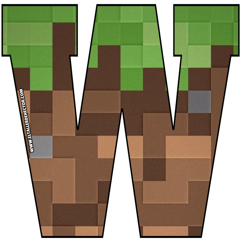 Letra W de Minecraft - El Taller de Hector