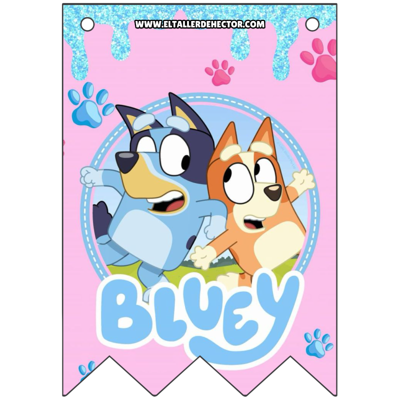 Banderines de Bluey - El Taller de Hector