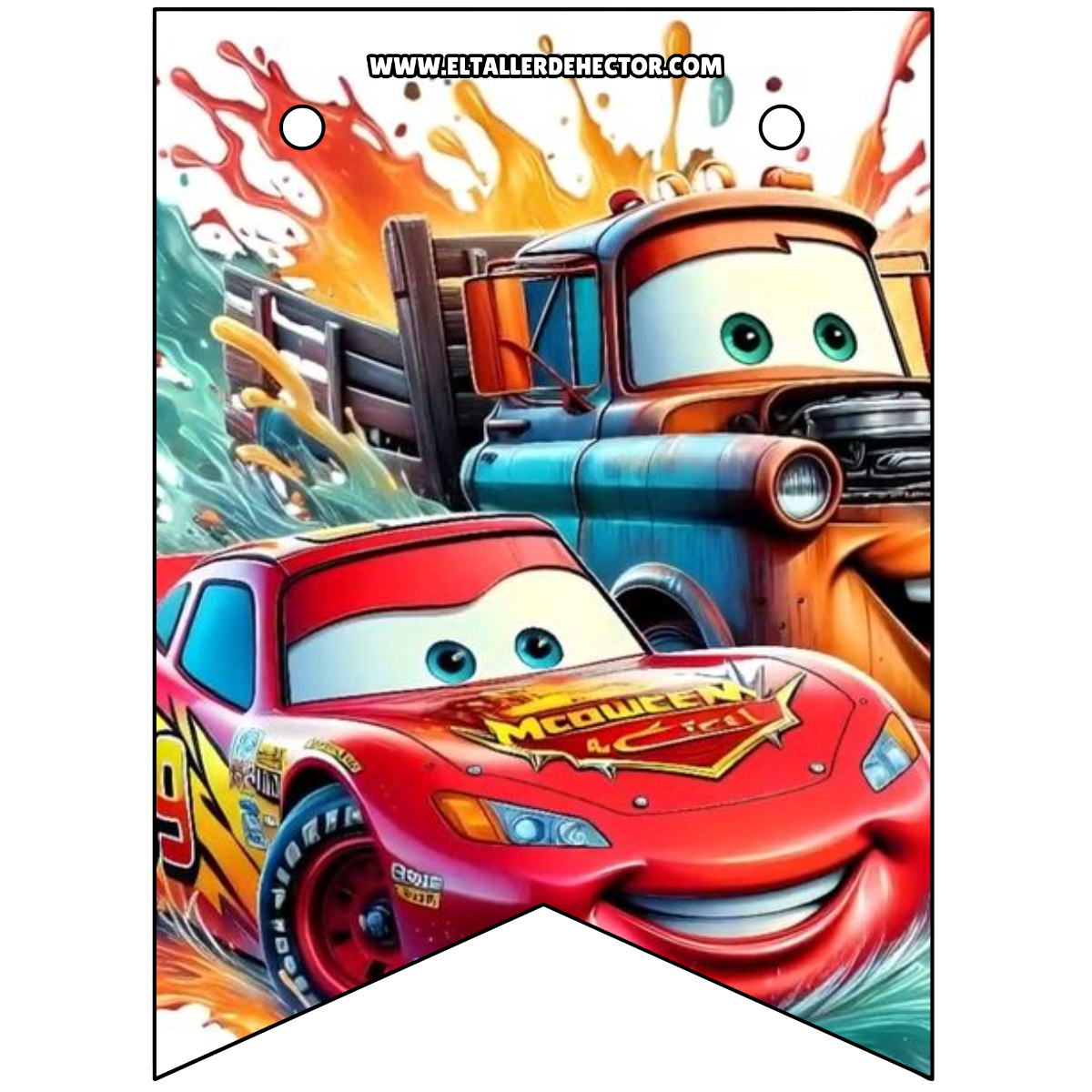 Banderines de Disney Cars - El Taller de Hector