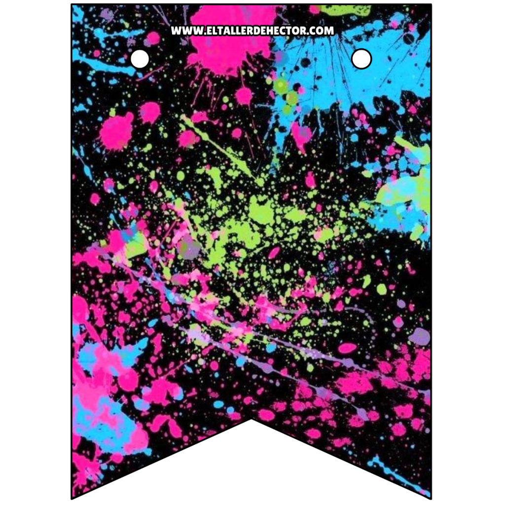 Banderines de Explosión Neón - El Taller de Hector