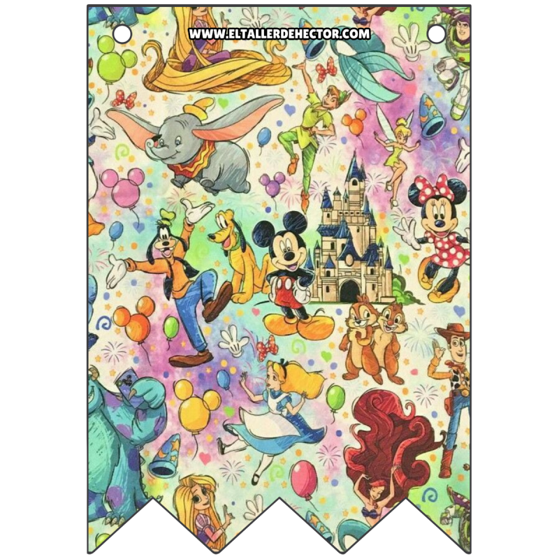 Banderines de Fondo Disney - El Taller de Hector