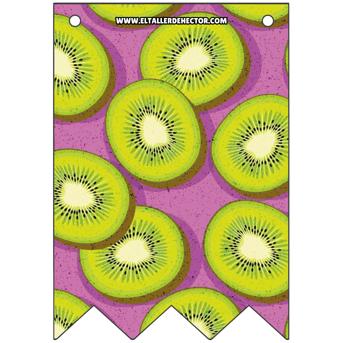 Banderines de Frutas Kiwi - El Taller de Hector
