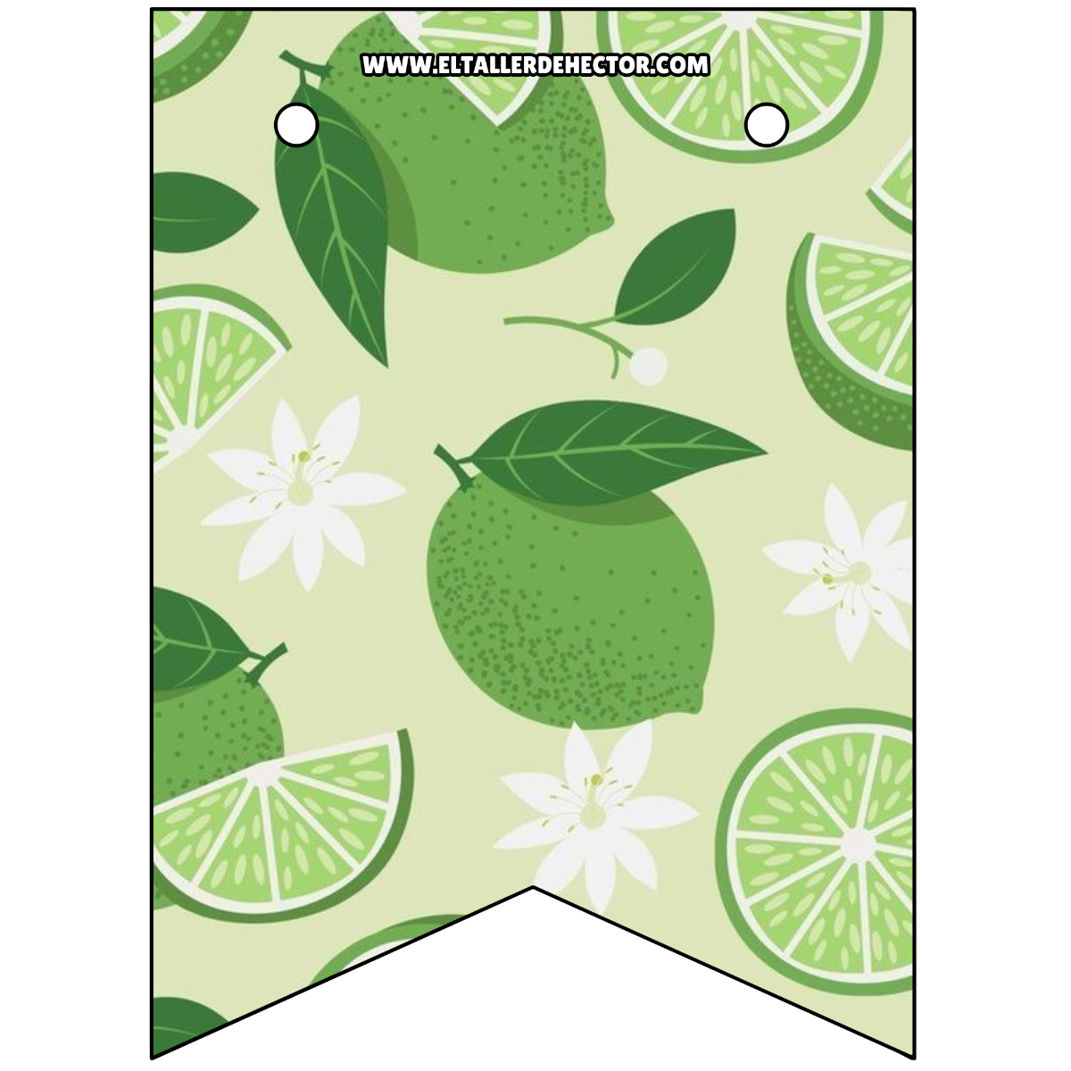 Etiqueta: Banderines de Frutas Limon - El Taller de Hector