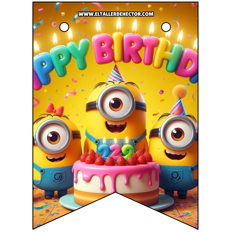 Banderines de Minions - El Taller de Hector