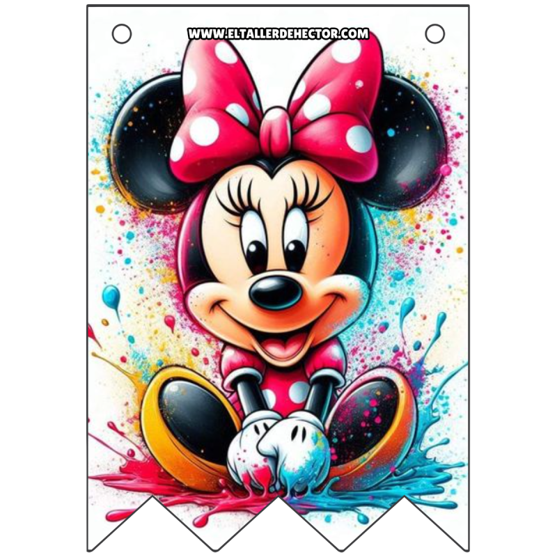 Banderines de Minnie Mouse - El Taller de Hector
