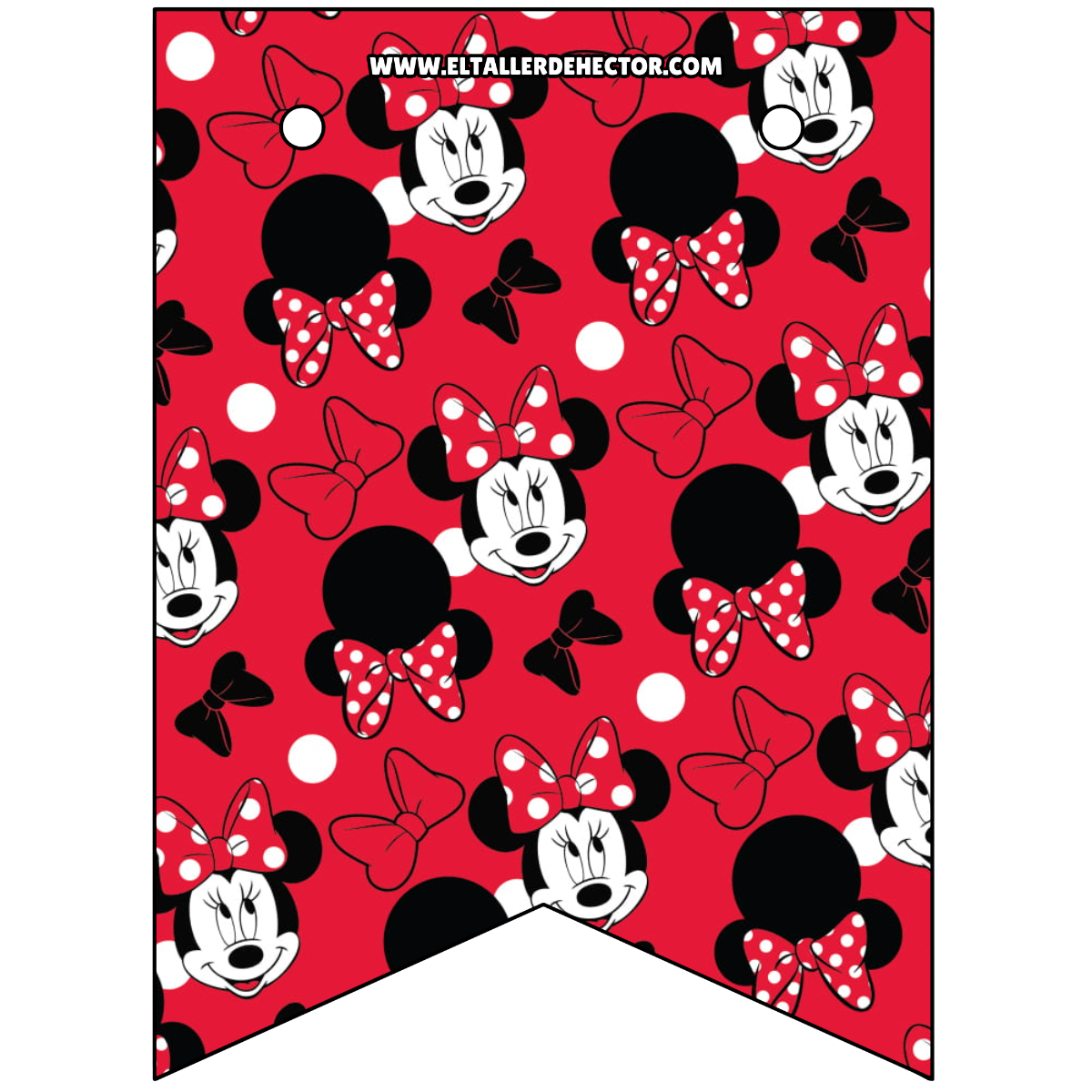 Banderines de Minnie Mouse - El Taller de Hector