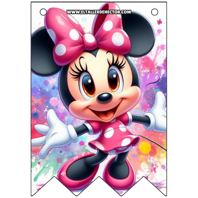 Banderines de Minnie Mouse - El Taller de Hector