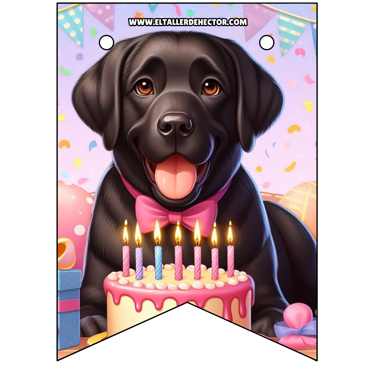 Banderines de Pets Mascotas Perro Cumpleaños Milan - El Taller de Hector