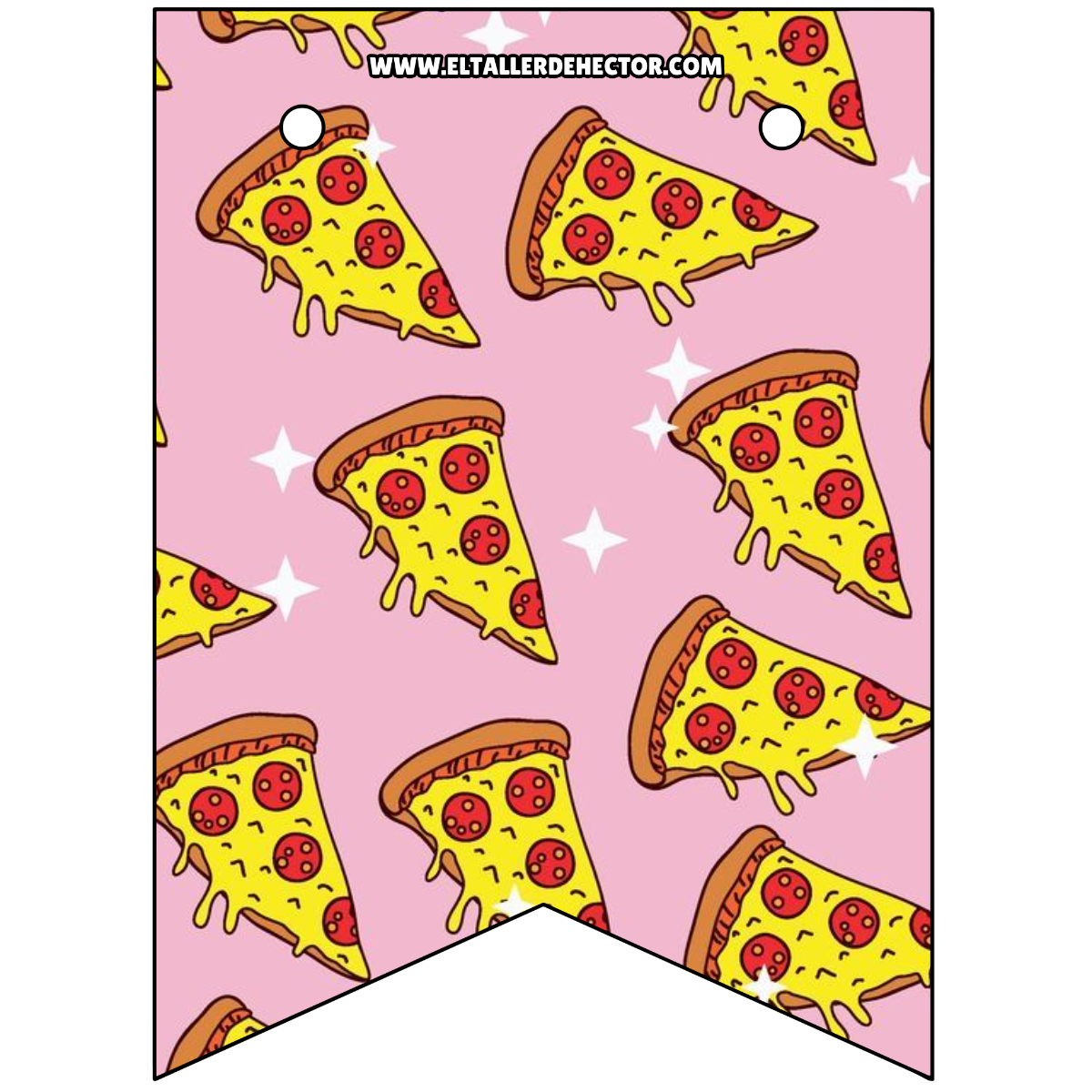 Banderines de Pizza - El Taller de Hector