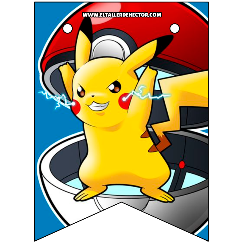 Banderines de Pokemon Pikachu - El Taller de Hector