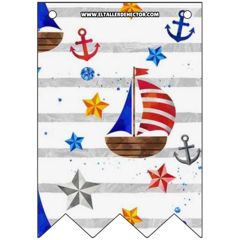 Banderines de Sailor Marinero - El Taller de Hector