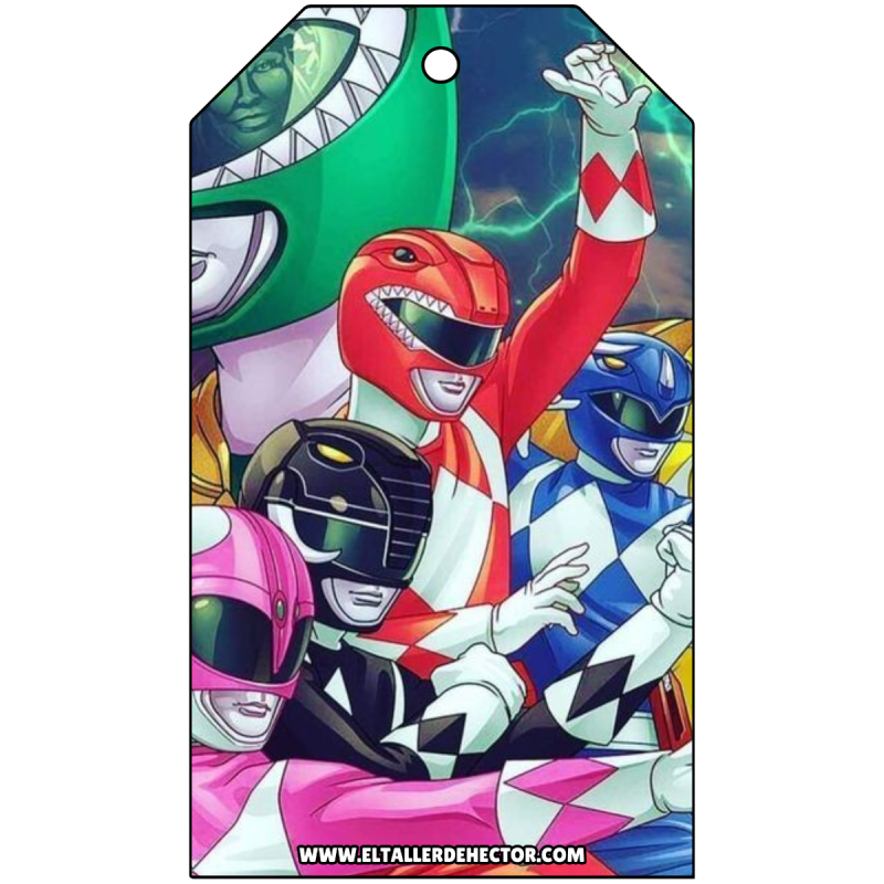 Etiquetas de Power Ranger - El Taller de Hector