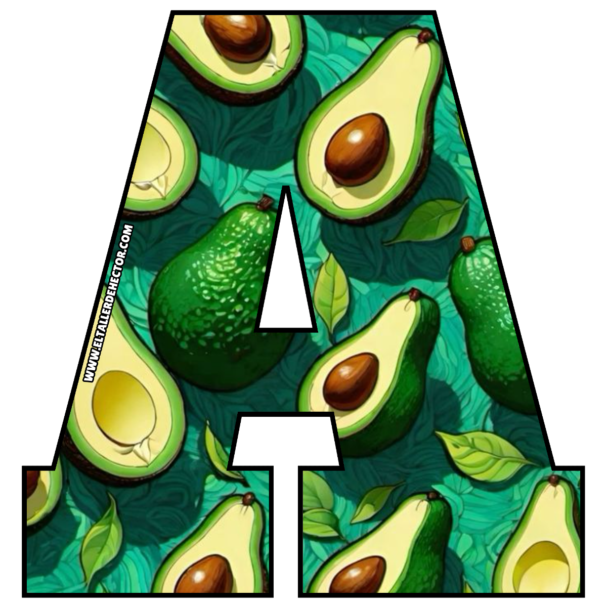 Letra A de Aguacate - El Taller de Hector