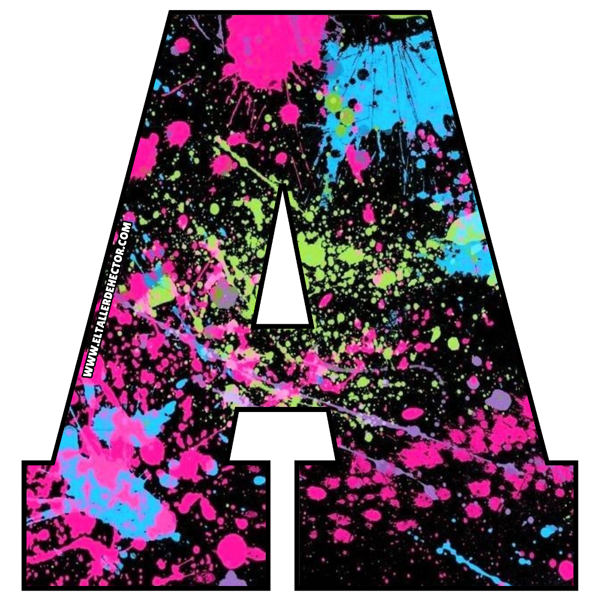 Letra A de Explosión Neón - El Taller de Hector