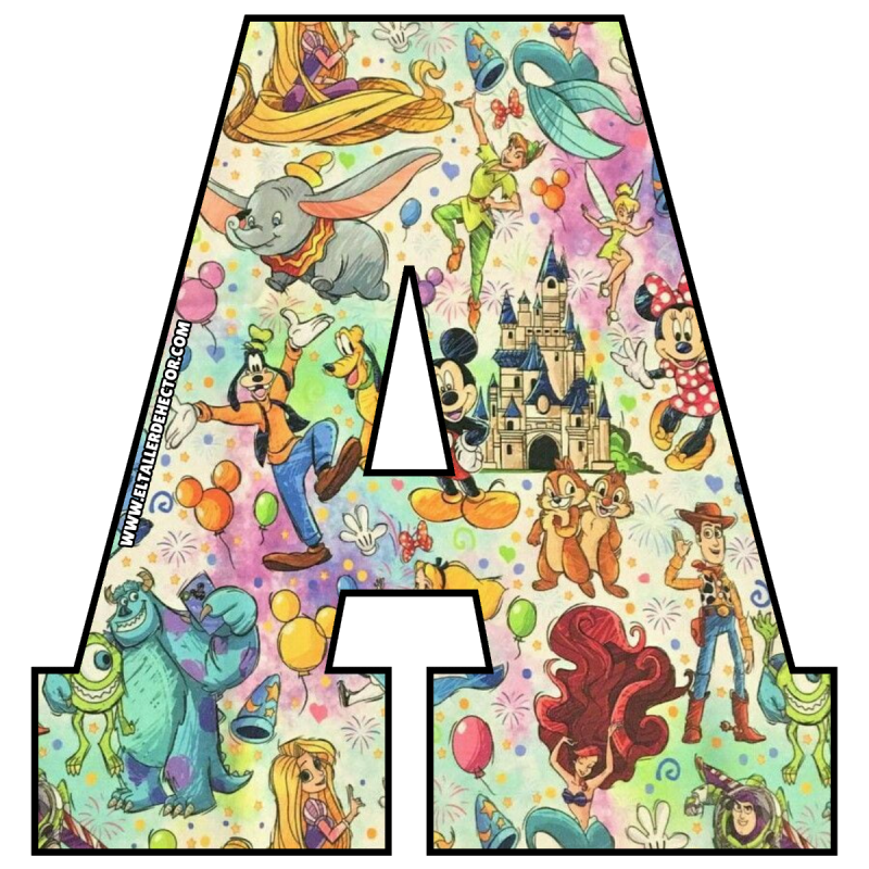 Letra A de Fondo Disney - El Taller de Hector