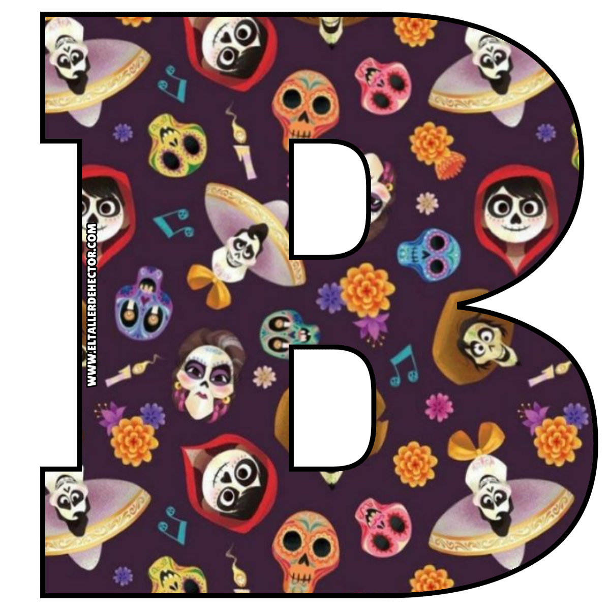 Letra B de Coco Disney - El Taller de Hector