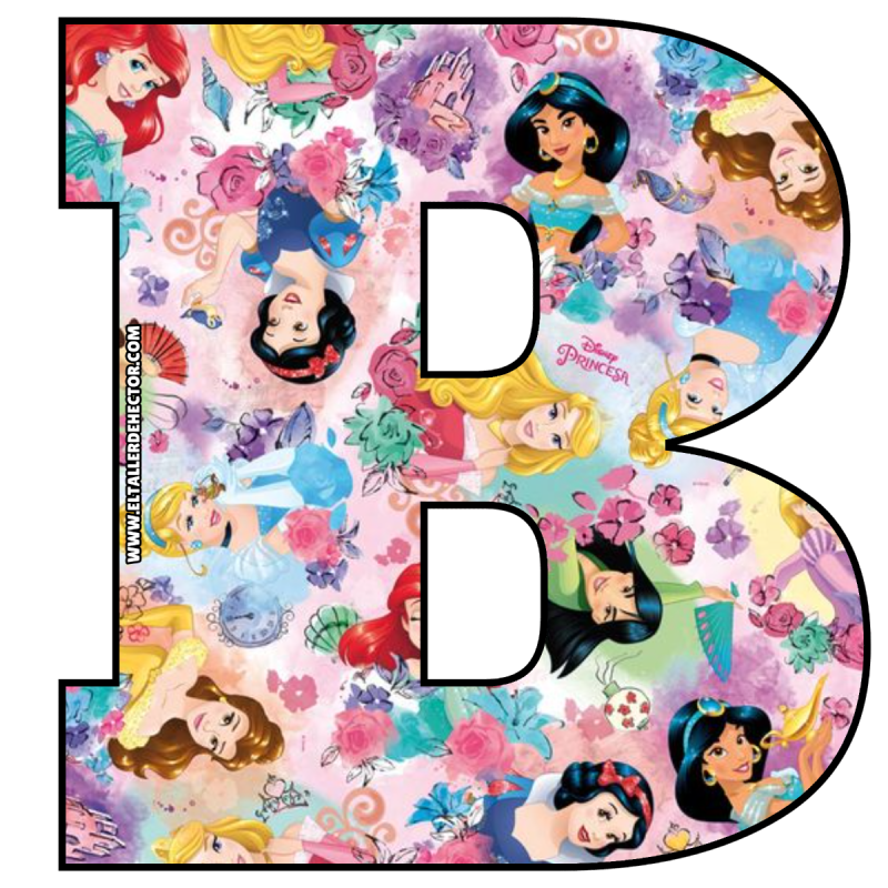 Letra B de Princesas Disney - El Taller de Hector