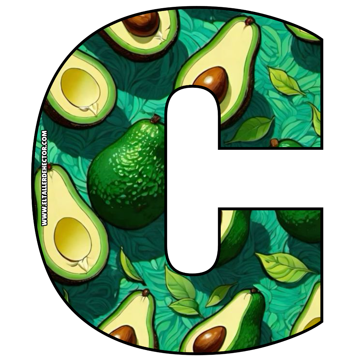 Letra C de Aguacate - El Taller de Hector