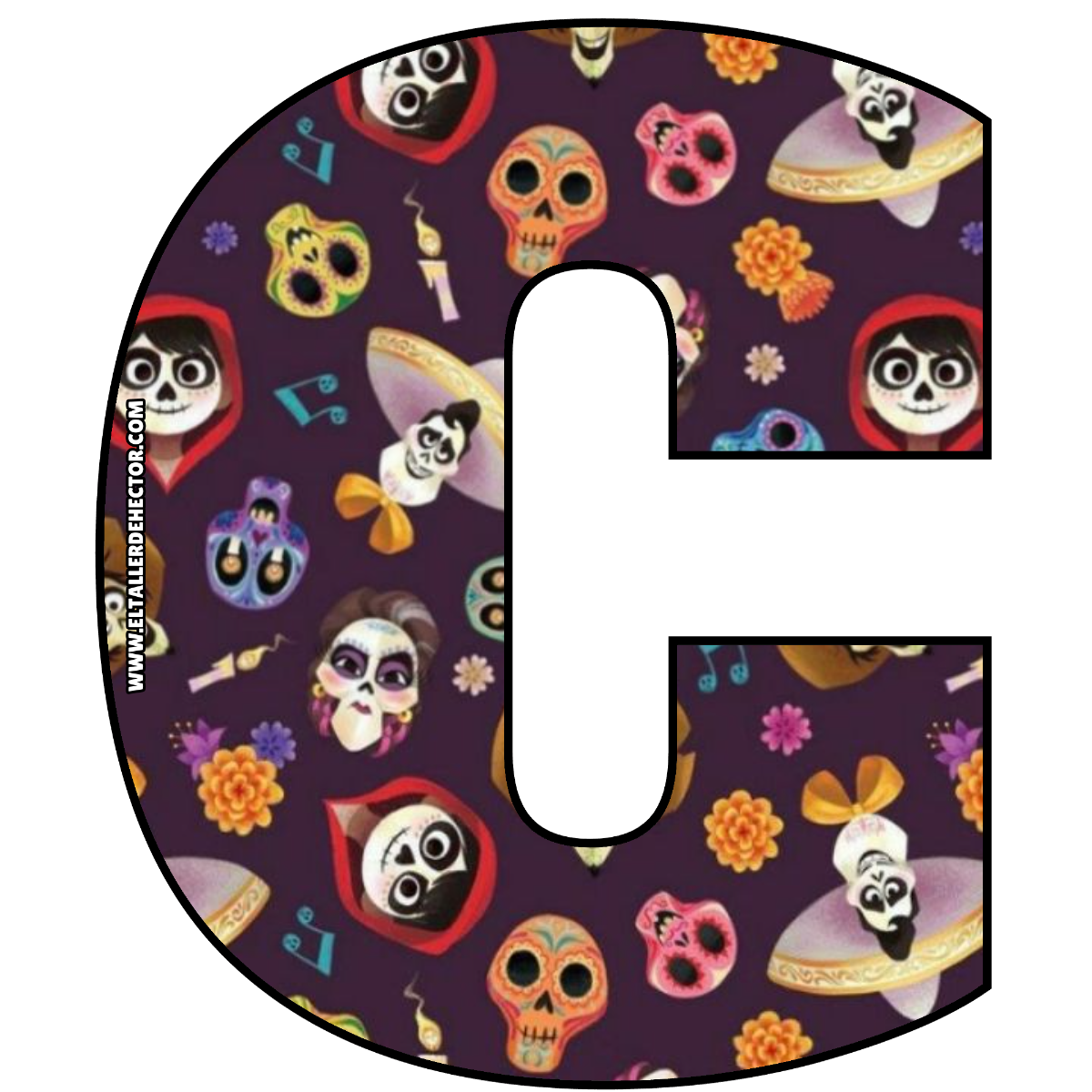 Letra C de Coco Disney - El Taller de Hector