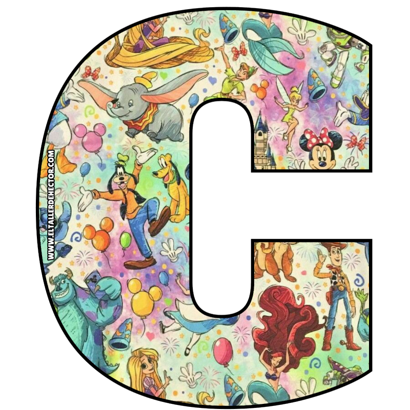 Letra C de Fondo Disney - El Taller de Hector