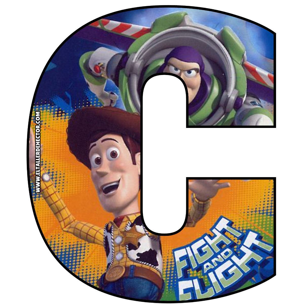 Letra C de Toy Story - El Taller de Hector