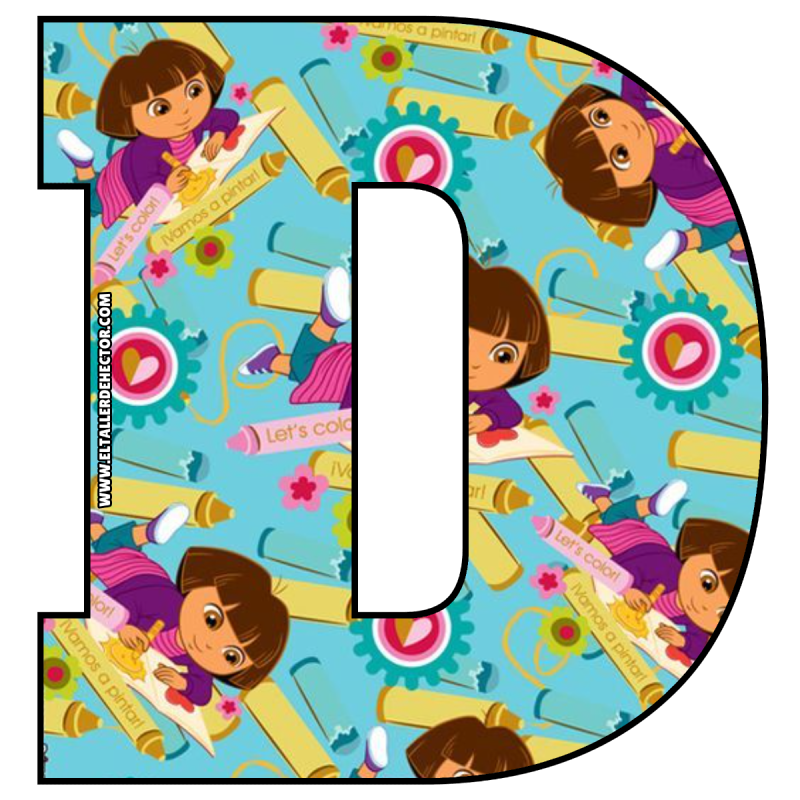 Letra D de Dora la Exploradora - El Taller de Hector