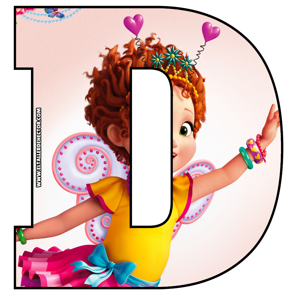 Letra D de Fancy Nancy - El Taller de Hector