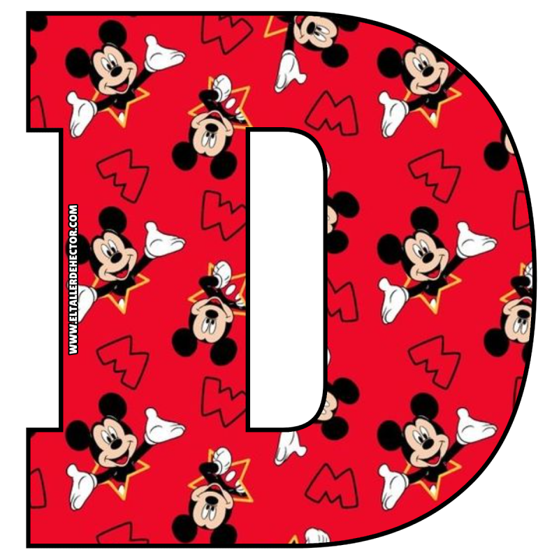 Letra D de Mickey Mouse - El Taller de Hector