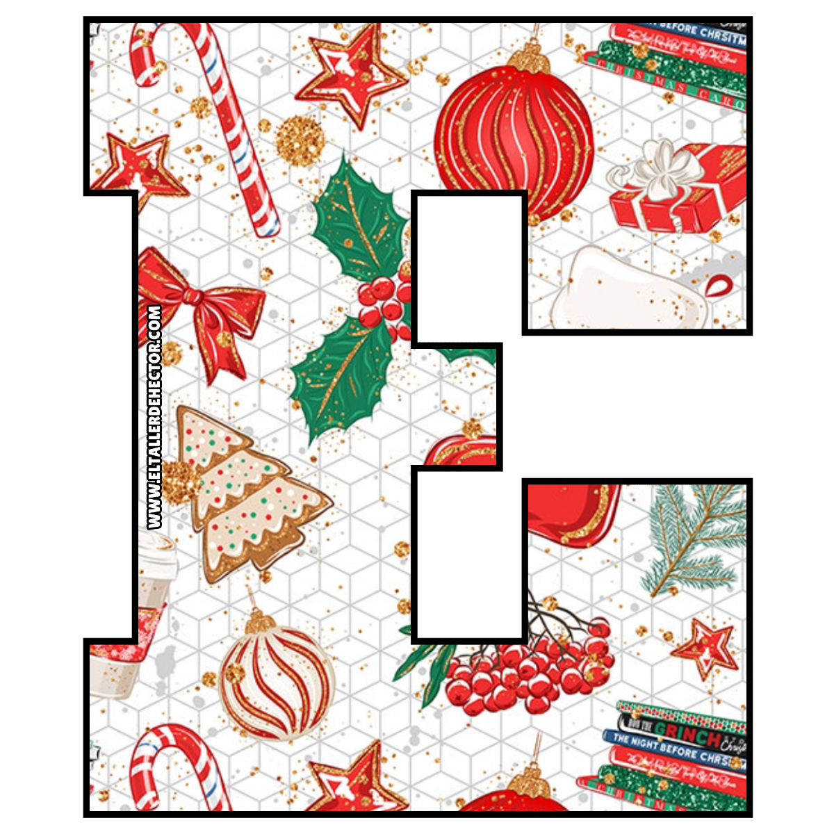 Letra E de Navidad - El Taller de Hector